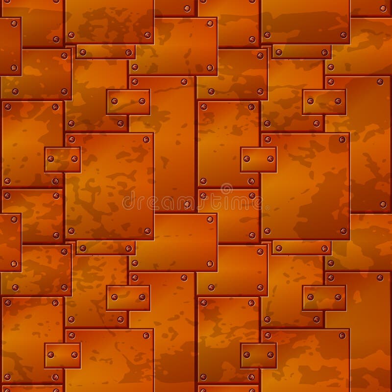 Seamless Pattern Metal, Rusty Iron Plates for Graphic Design. Stock ...