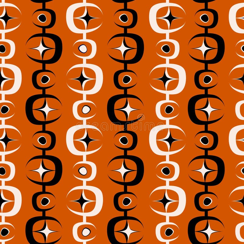 Seamless Pattern Mid Century Modern Retro Background Atomic Age ...