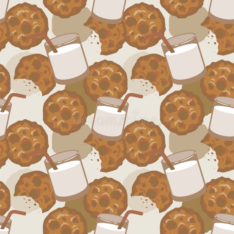 Milk and Cookies stock vector. Illustration of chocolate - 1927724