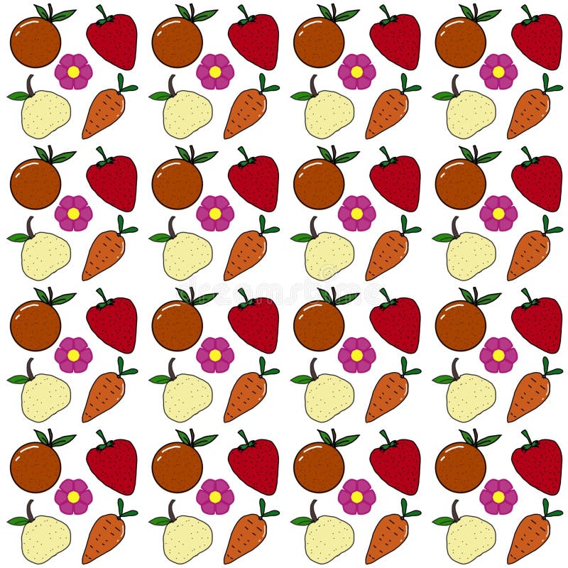 Seamless Pattern with Mix Fruit Style for Fabric Pattern or Clothes and ...