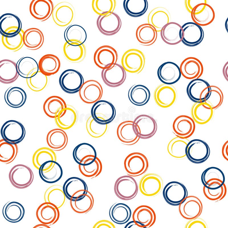 Abstract Rings Seamless Pattern for Your Design Stock Vector ...