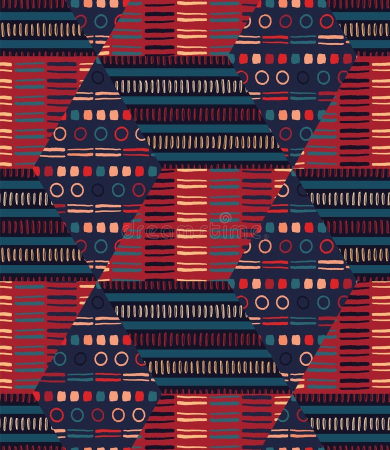 Seamless Pattern. Modern Geometric Patchwork Polygon Quilt. Repeating ...