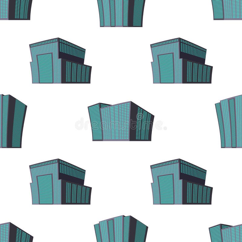 Seamless Pattern with Modern High-rise Building Stock Vector ...