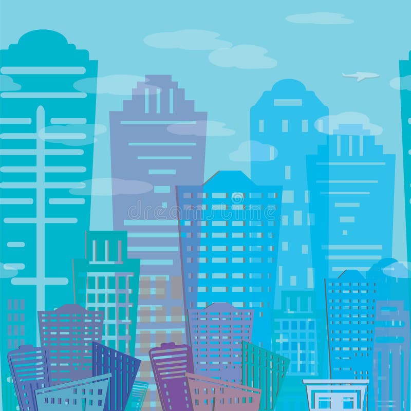 Seamless Pattern Modern Real Estate Buildings Design. Urban Landscape.r ...