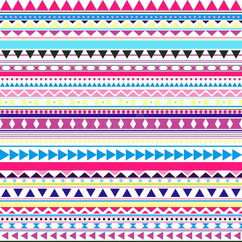 Seamless Pattern with Modern Tribal Ornaments Stock Vector ...