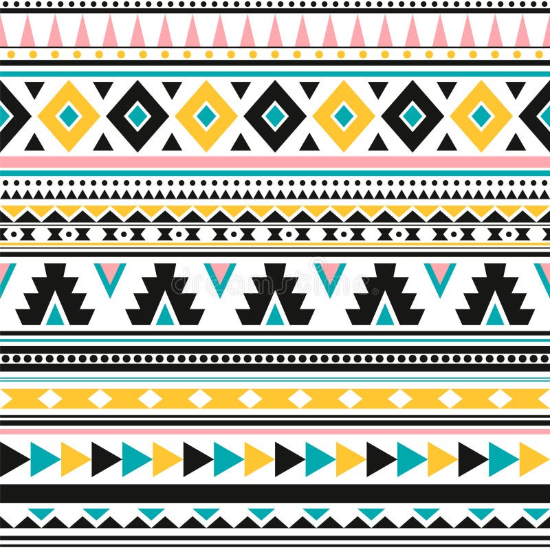 Seamless Pattern with Modern Tribal Ornaments Stock Vector ...