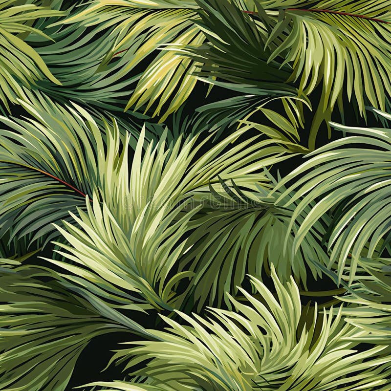 A Seamless Pattern with a Modern Tropical Palm Tree Design that Creates ...