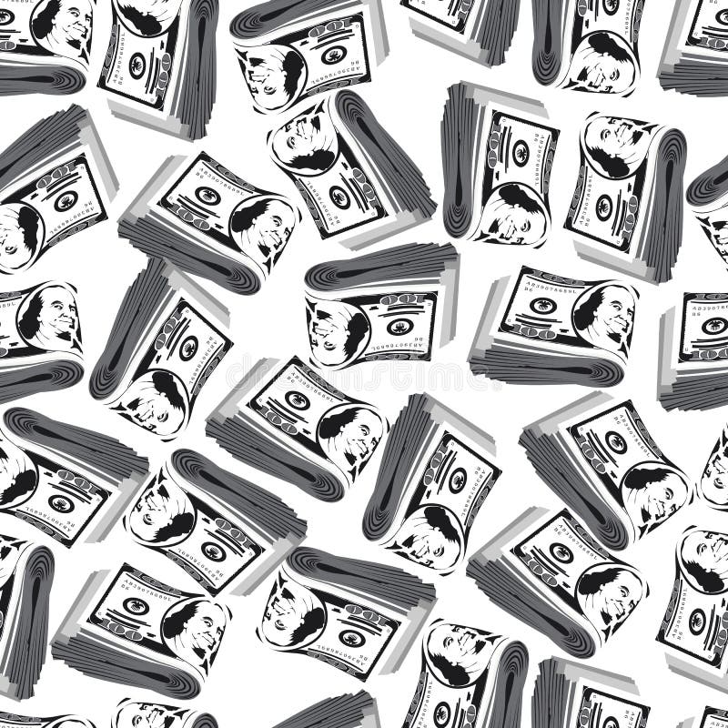 Seamless pattern money stock illustration. Illustration of falling ...