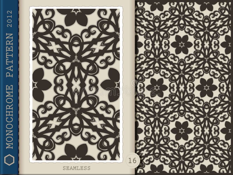 Seamless Pattern-monochrome 16 Stock Vector - Illustration of abstract ...