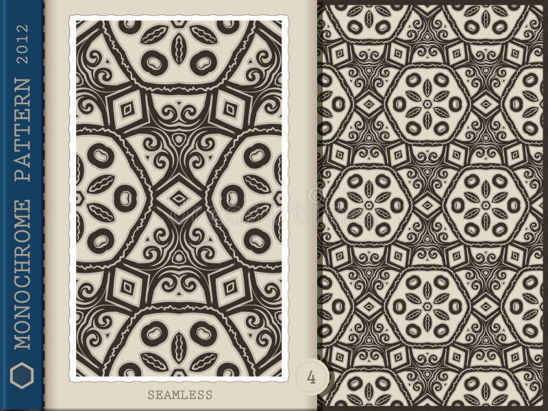 Seamless Pattern-monochrome 4 Stock Vector - Illustration of fabric ...