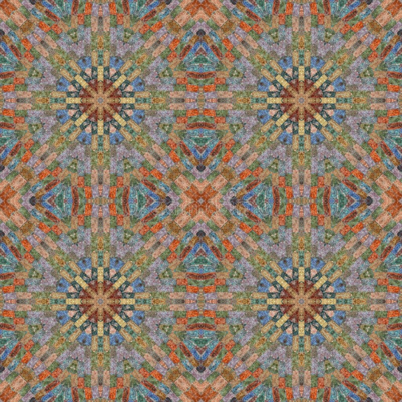 Seamless Pattern, Mosaic of Fabric Stock Photo - Image of mosaic, pink ...