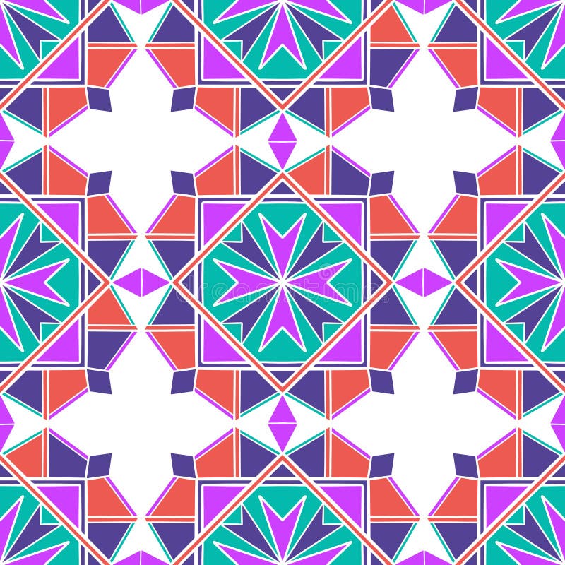 Seamless Pattern Mosaic Oriental. Traditional Antique Ornament Morocco ...