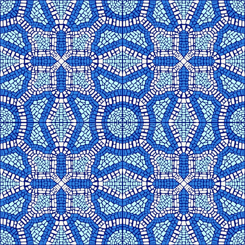 Seamless Pattern with Mosaic Stock Vector - Illustration of interior ...