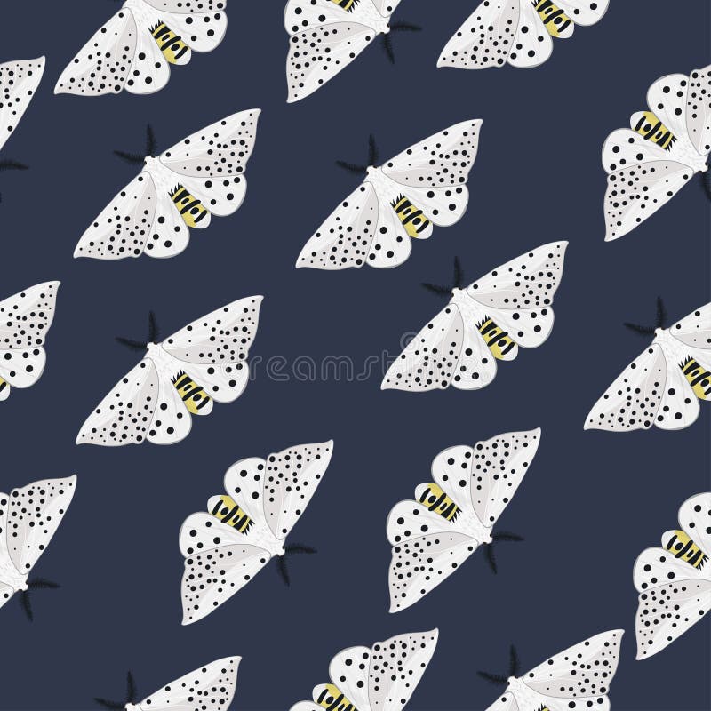 Seamless Pattern with Moths. for Fabric, Wallpaper, Wrapping Paper ...