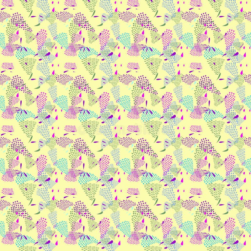 Seamless Pattern Motifs Scattered Random Vector Texture Stock Vector ...