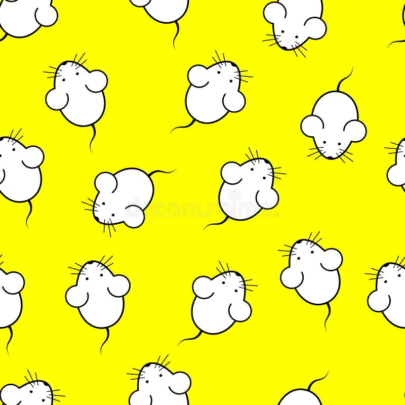 Seamless pattern mouse stock vector. Illustration of cute - 118309524