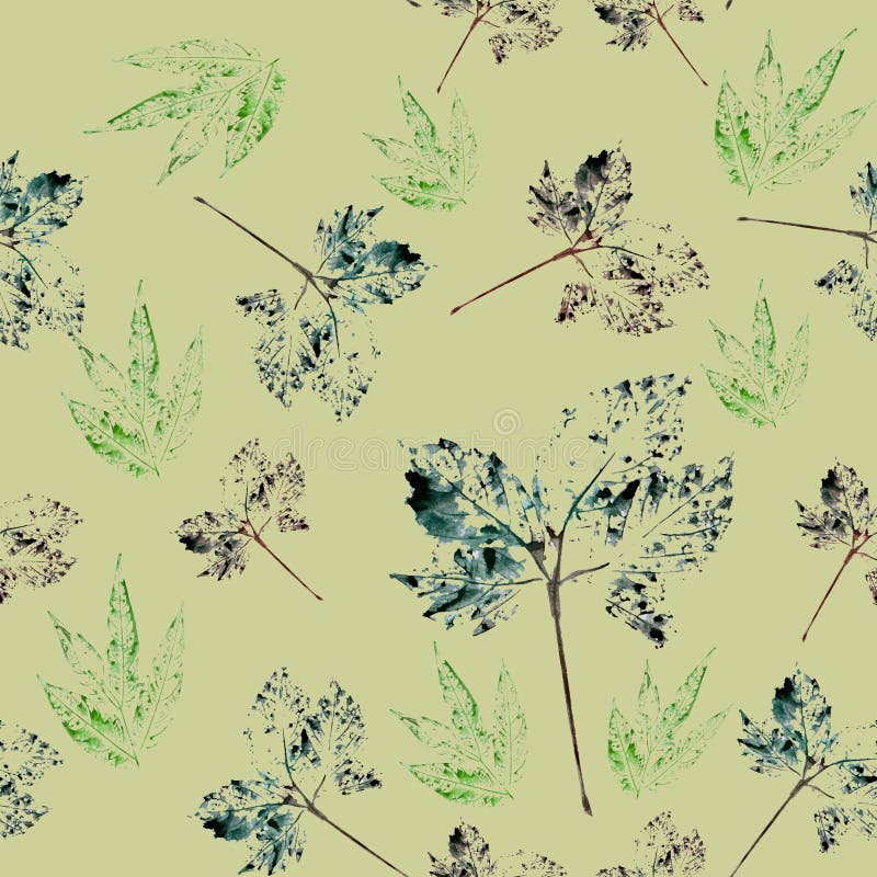 Seamless Pattern from Multi-colored Autumn Leaves Stock Illustration ...