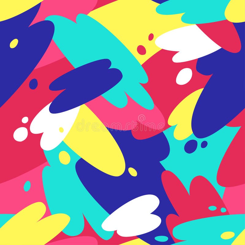 Seamless Pattern of Multi-colored Bright Spots of Paint Stock Vector ...