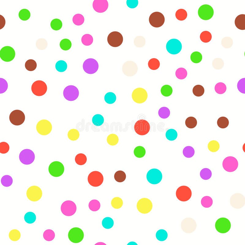 Seamless Pattern. Multi-colored Circles on a White Background. Texture ...