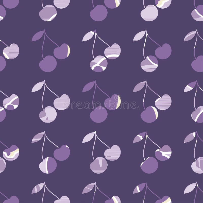 Seamless Pattern with Multi-colored Decorative Cherry Stock ...
