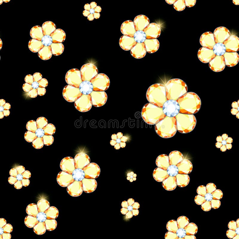 Seamless Pattern of Multi-colored Diamonds on a Black Background Stock ...