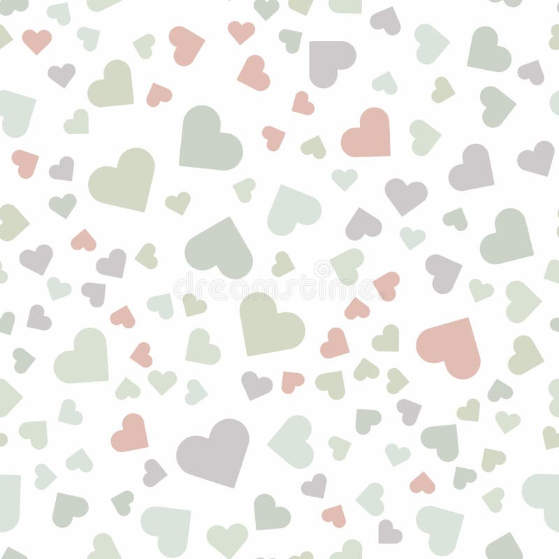 Seamless Pattern with Multi-colored Hearts in Pastel Colors. Stock ... Seamless Pattern with Multi-colored Hearts in Pastel Colors. Stock ...