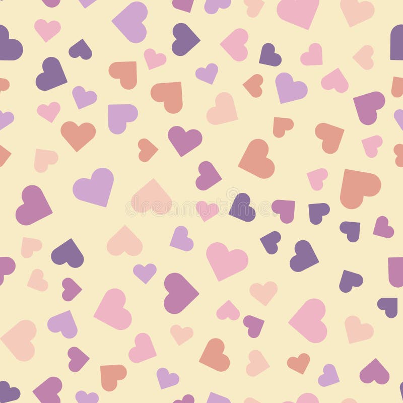 Seamless Pattern with Multi-colored Hearts in Pastel Colors. Stock ... Seamless Pattern with Multi-colored Hearts in Pastel Colors. Stock ...
