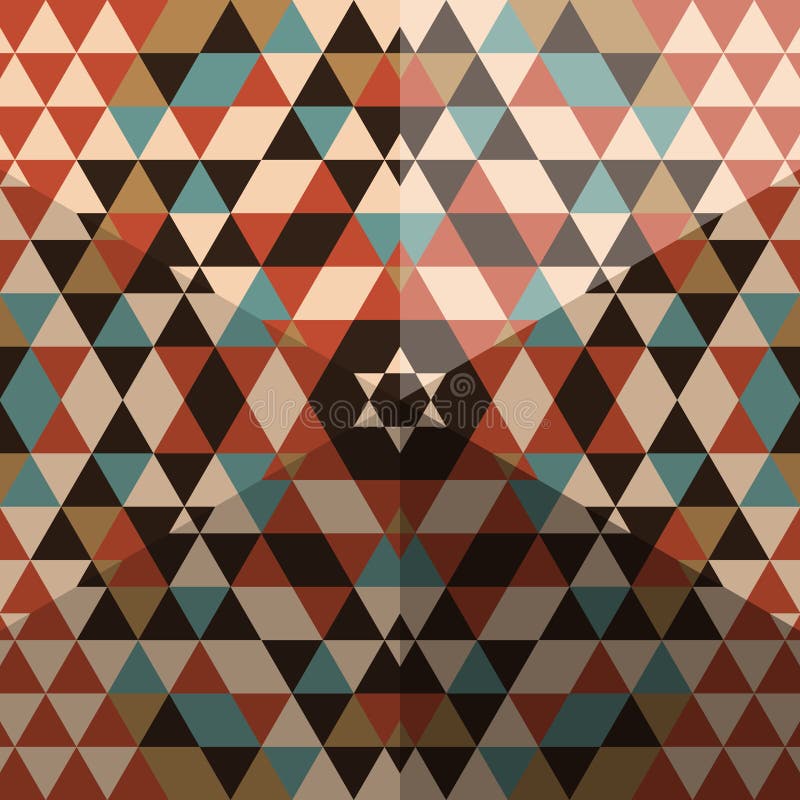 Seamless Pattern of Multi-colored Triangles Stock Vector - Illustration ...