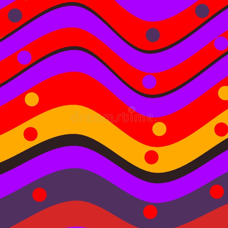 Seamless Pattern of Multi Colour Wave Texture Paint Stock Illustration ...