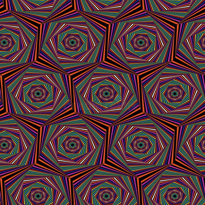 Seamless Pattern with Multicolor Hexagonal Forms Stock Vector ...