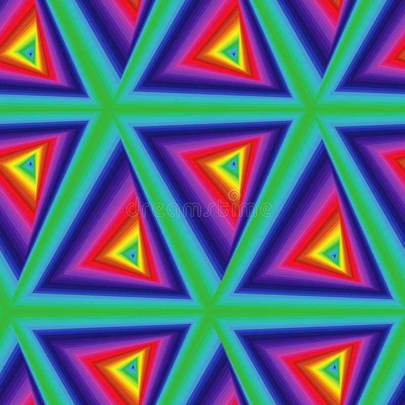 Seamless Pattern with Multicolor Triangle Forms Stock Vector ...