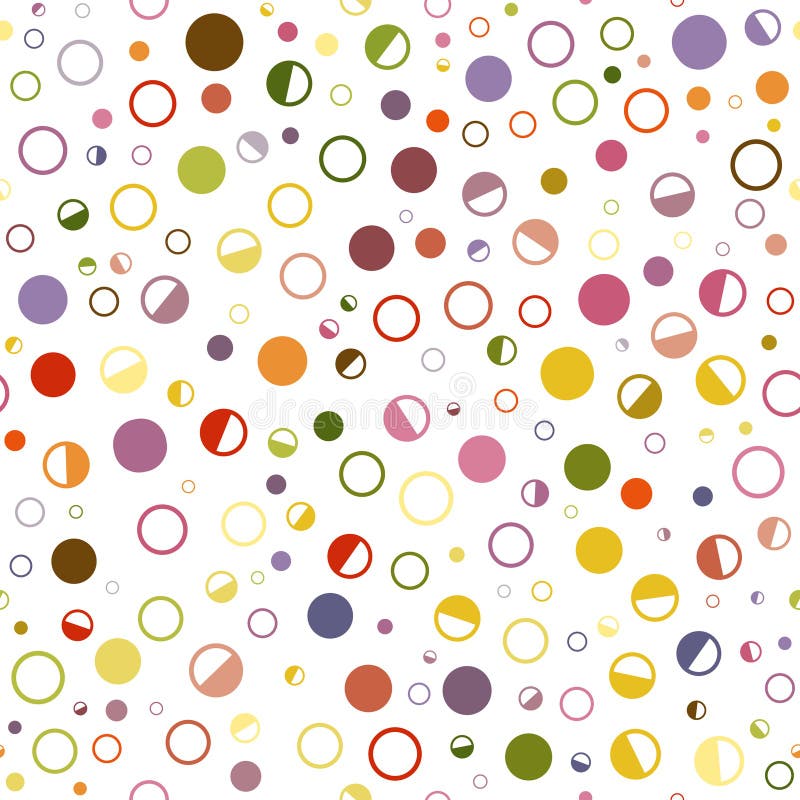 Seamless Pattern of Multicolored Circles. Template for Textures ...