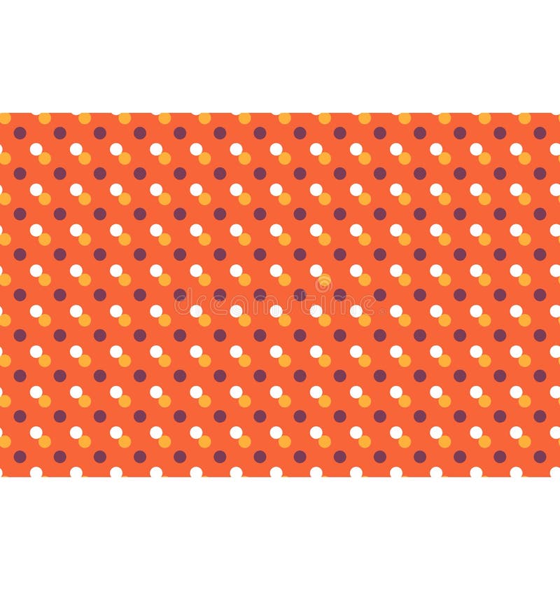 Seamless Pattern with Multicolored Dots Isolated on Orange Stock Vector ...