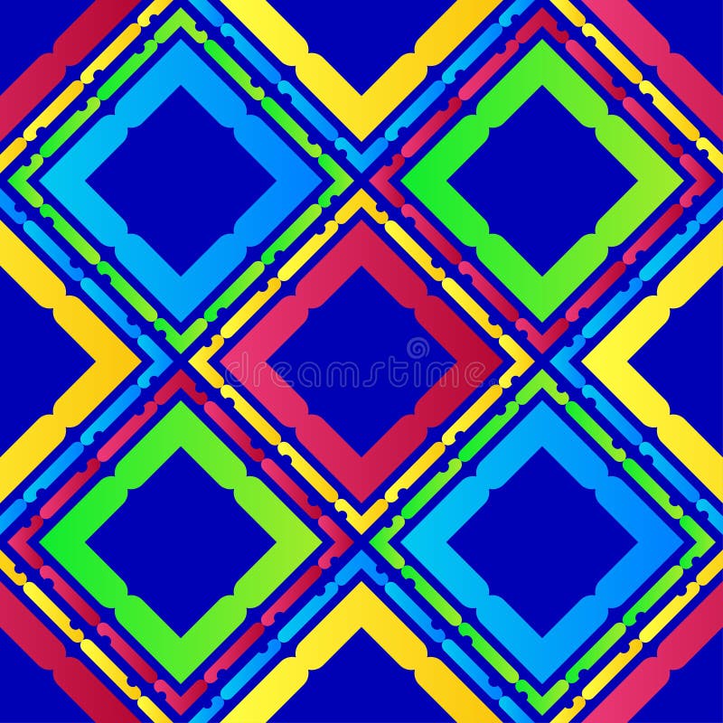 Seamless Pattern with Multicolored Stripes Stock Illustration ...