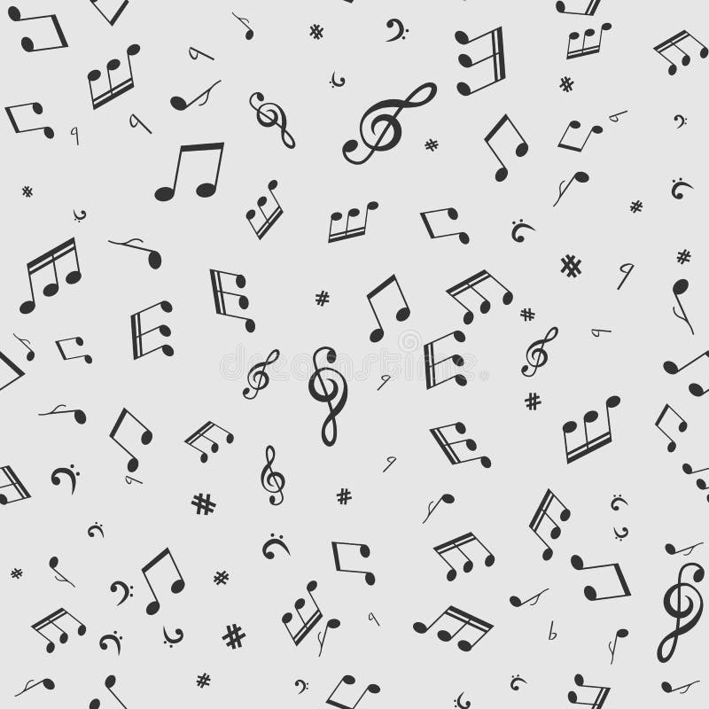 Black Music Notes White Stock Illustrations – 10,600 Black Music Notes ...