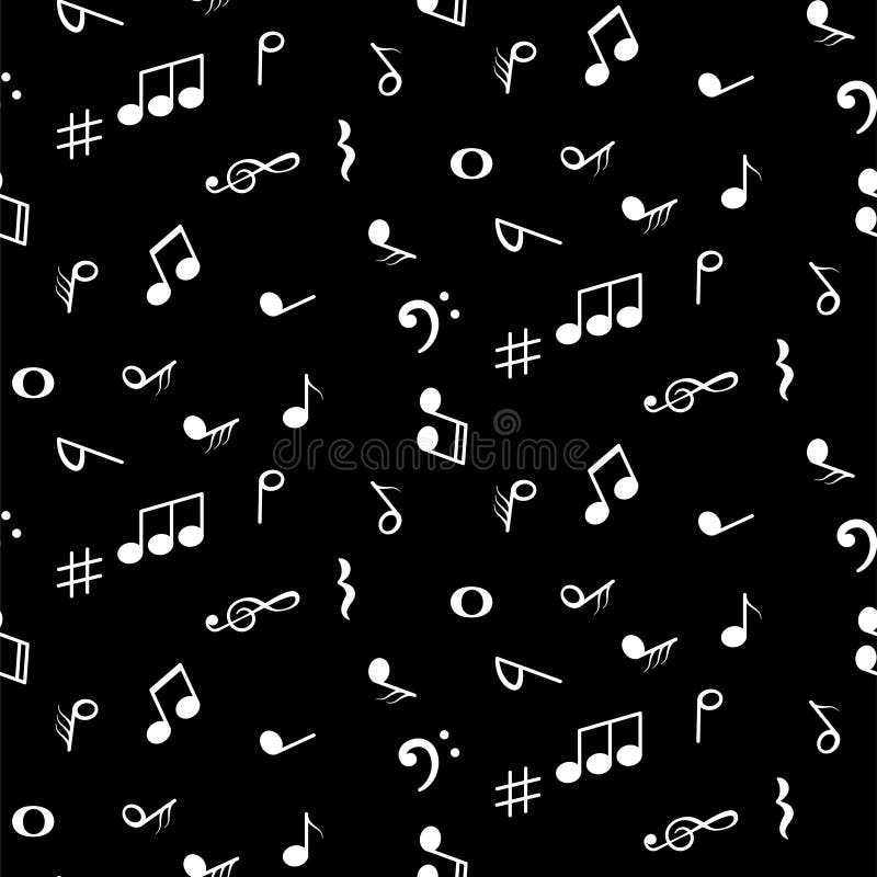 Music Notes Staff Sign Symbols. Melody Icons Vector Set. Stock Vector ...