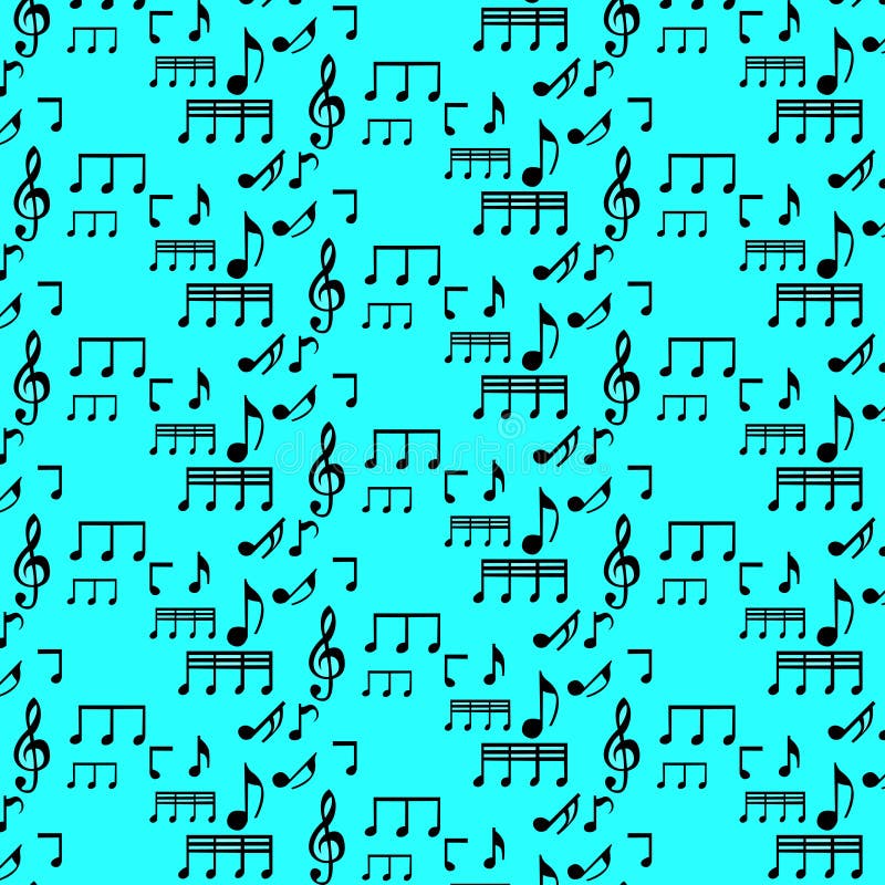 Seamless Pattern with Music Notes Stock Vector - Illustration of ...