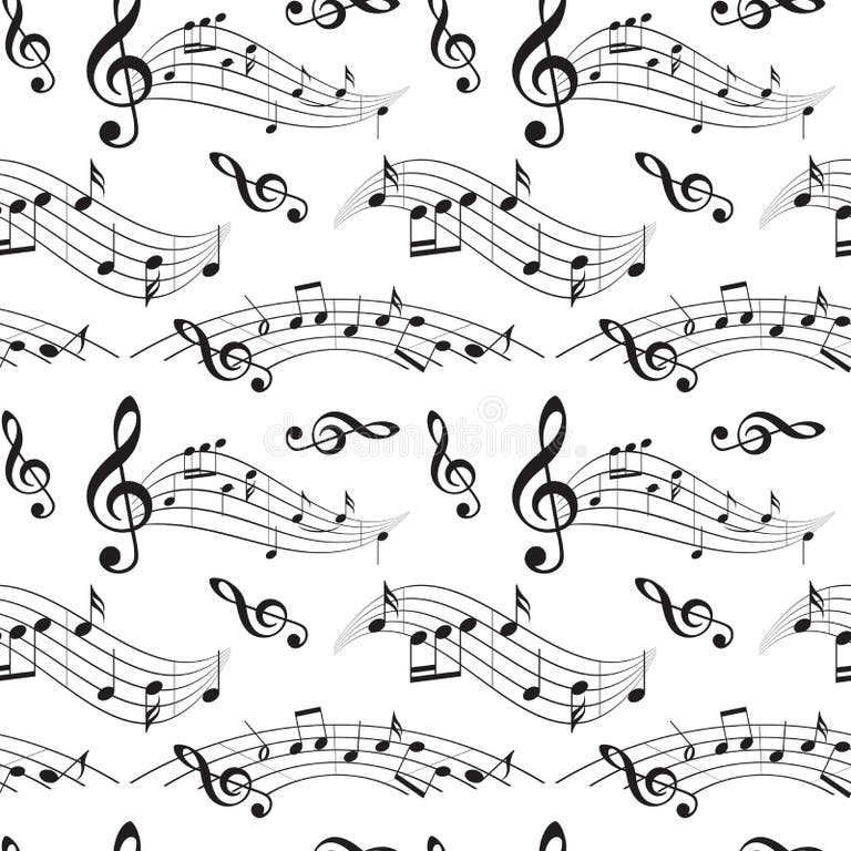 Seamless Pattern Music Notes Stock Illustrations – 6,259 Seamless ...