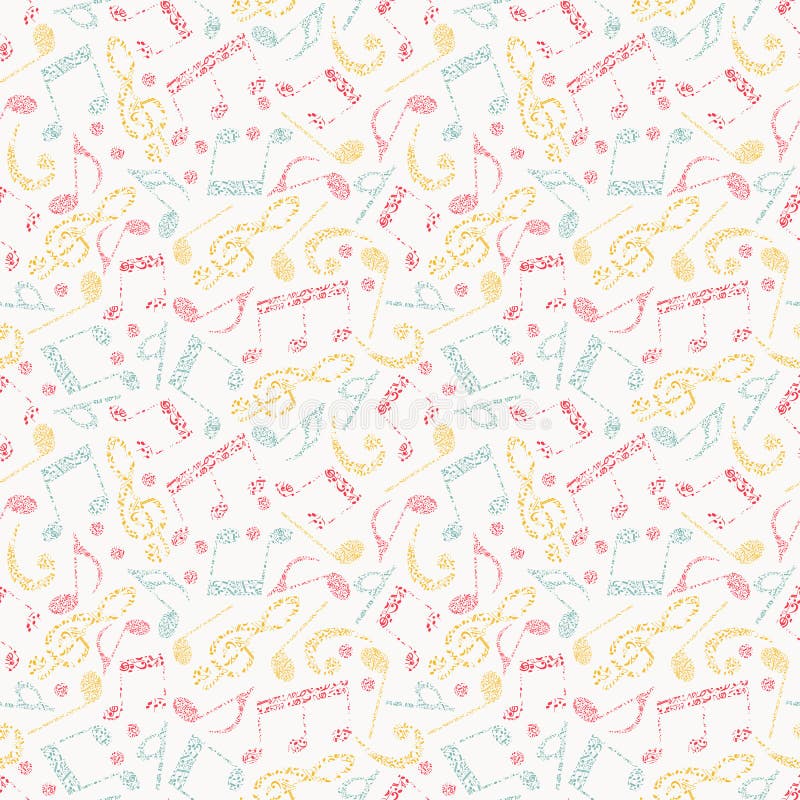 Seamless pattern of music stock vector. Illustration of creative - 98937162