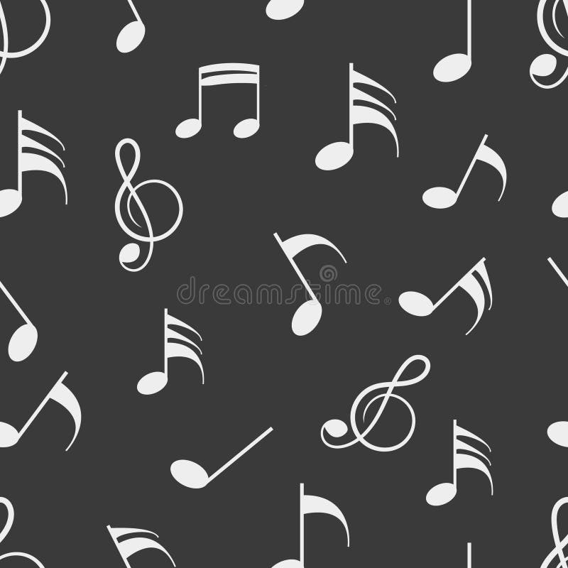 Seamless Pattern of Music Symbol Notation Stock Vector - Illustration ...
