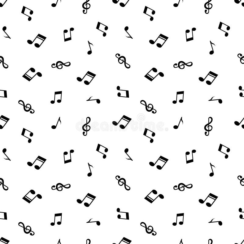 Seamless Pattern of Musical Notes for Background Stock Vector ...