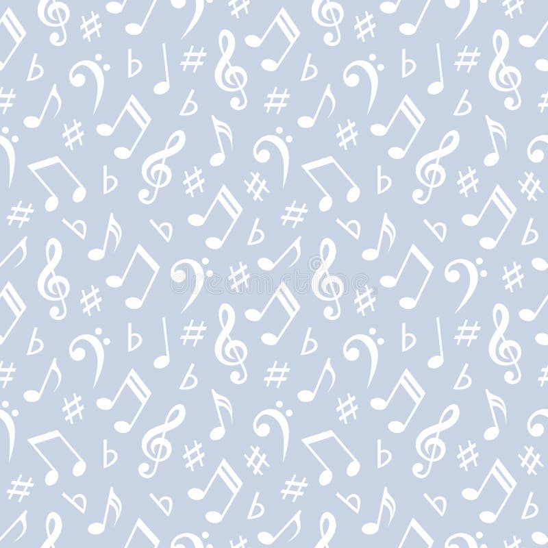 Seamless music notes. stock vector. Illustration of pattern - 14264489