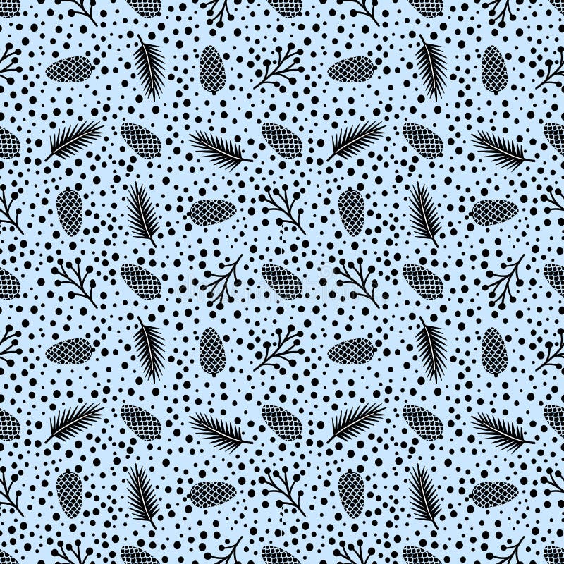 Seamless Pattern Nature Forest Wildlife Canada.Season Winter Park Stock ...