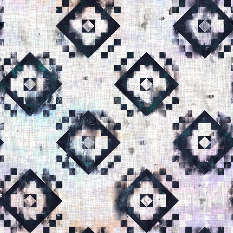 Seamless Pattern in Navy, High Contrast Geometric Stock Photo - Image ...