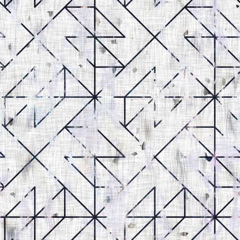 Seamless Pattern in Navy, High Contrast Geometric Stock Image - Image ...