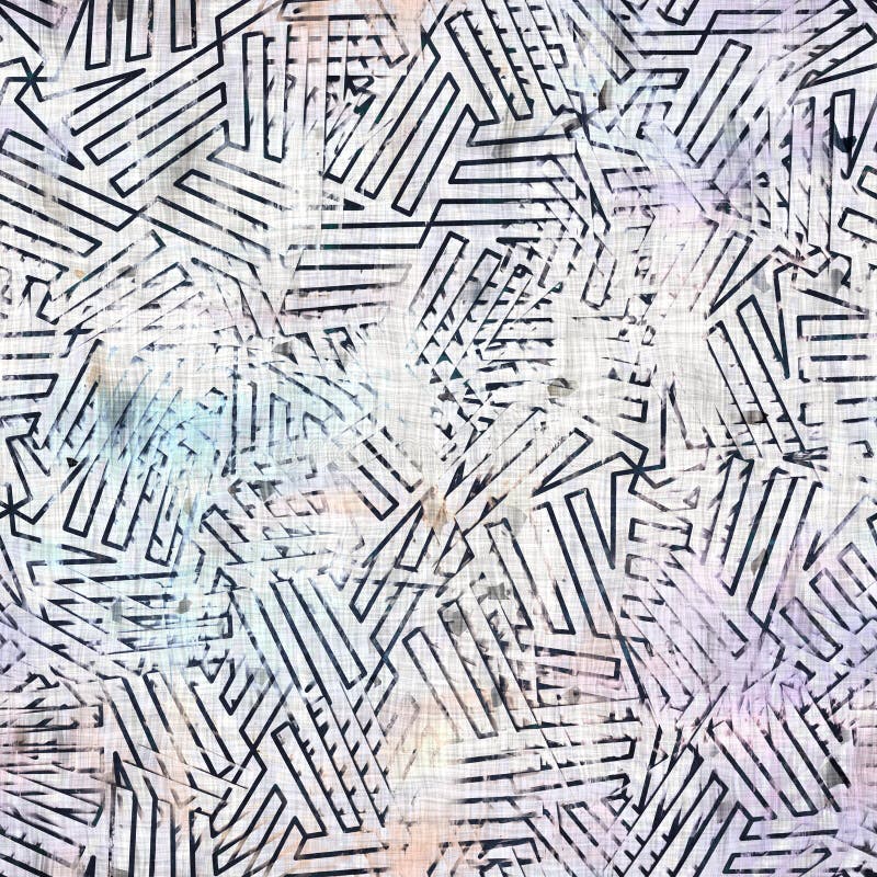 Seamless Pattern in Navy, High Contrast Geometric Stock Image - Image ...