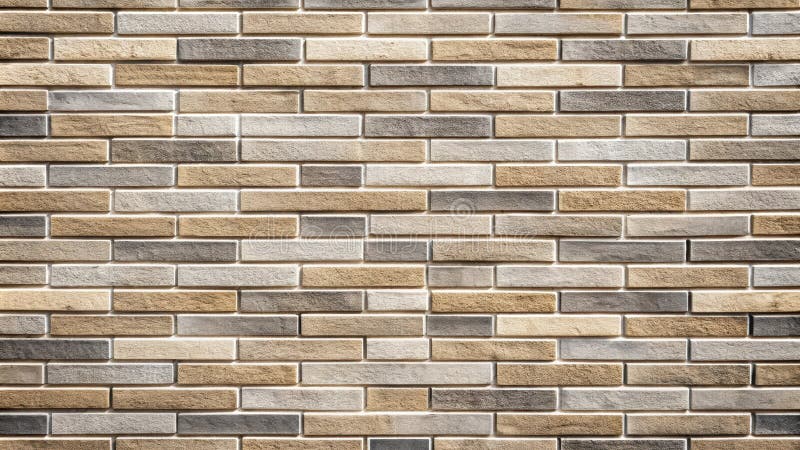A Seamless Pattern of Neutral-toned Rectangular Bricks Arranged in a ...