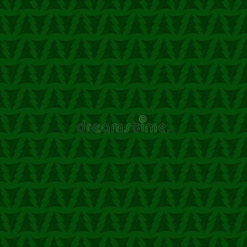 Seamless Pattern New Years and Christmas Dark Green Christmas Tree on a ...