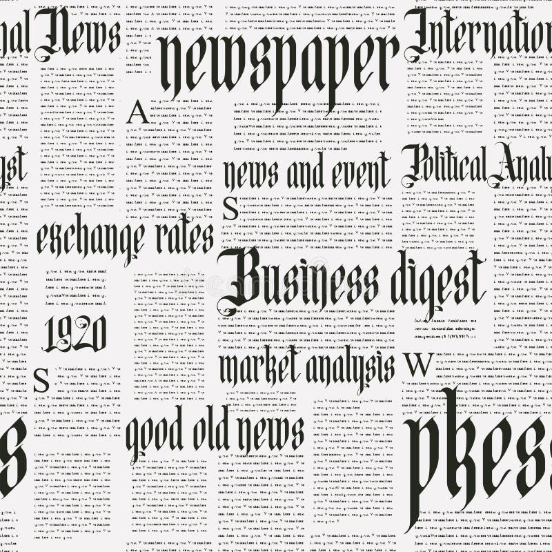 Seamless Pattern with Newspaper or Magazine Columns Stock Illustration ...