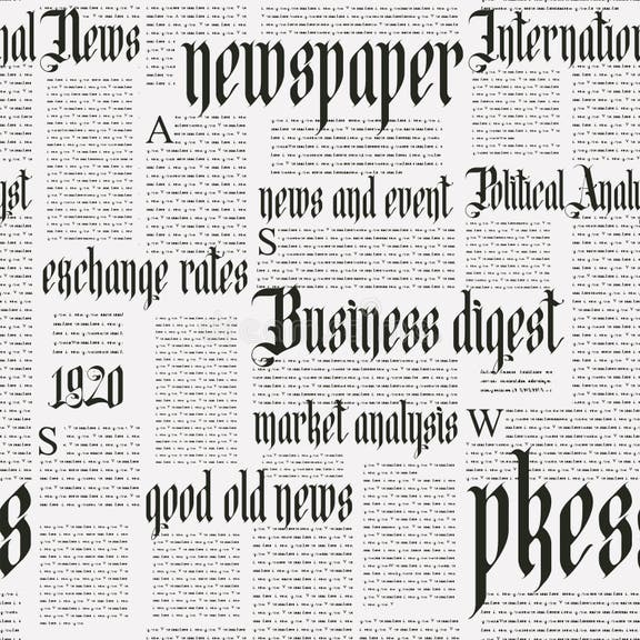 Seamless Pattern with Newspaper or Magazine Columns Stock Illustration ...